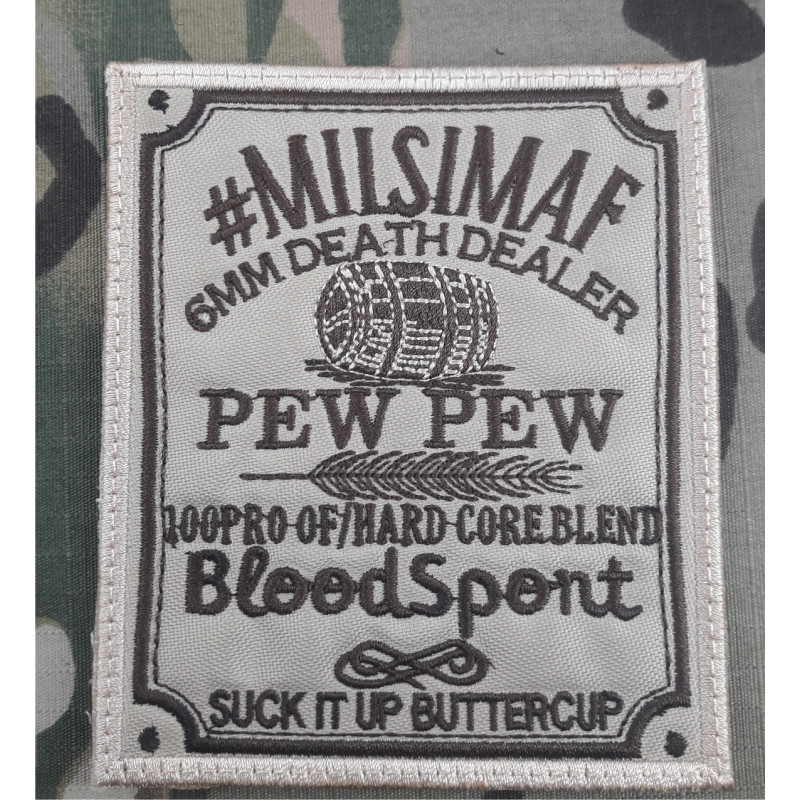 PATCH MORALE PEW PEW PEW DESERT VECLRO 100X80MM