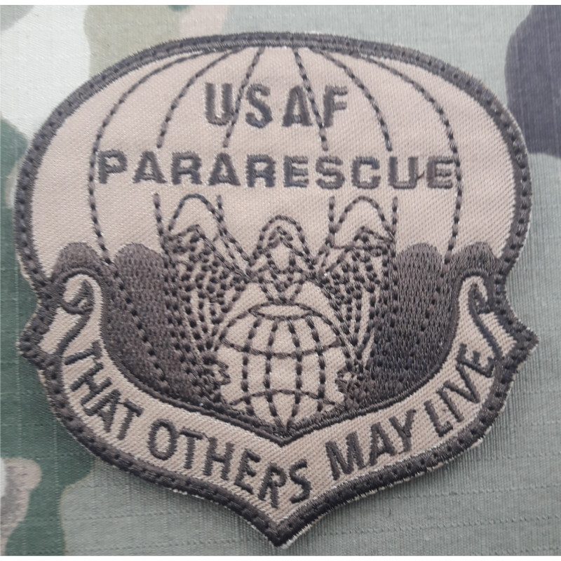 PATCH PJ PARARESCUES USAF DESERT VELCRO 90X90mm