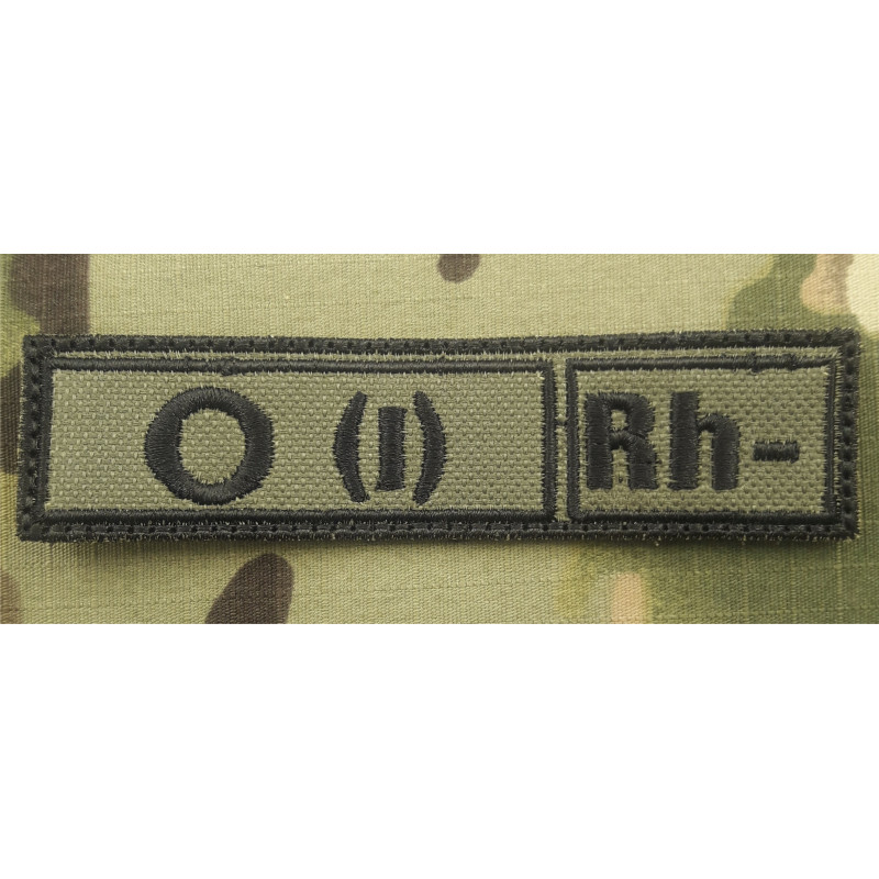 PATCH BLOOD TYPE O-POS RUSSIAN OD VELCRO 100X20MM