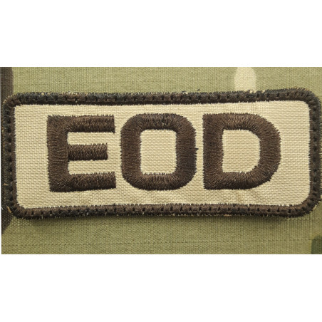 PATCH EOD Explosive Ordnance Disposal DESERT VELCRO 80X30 mm